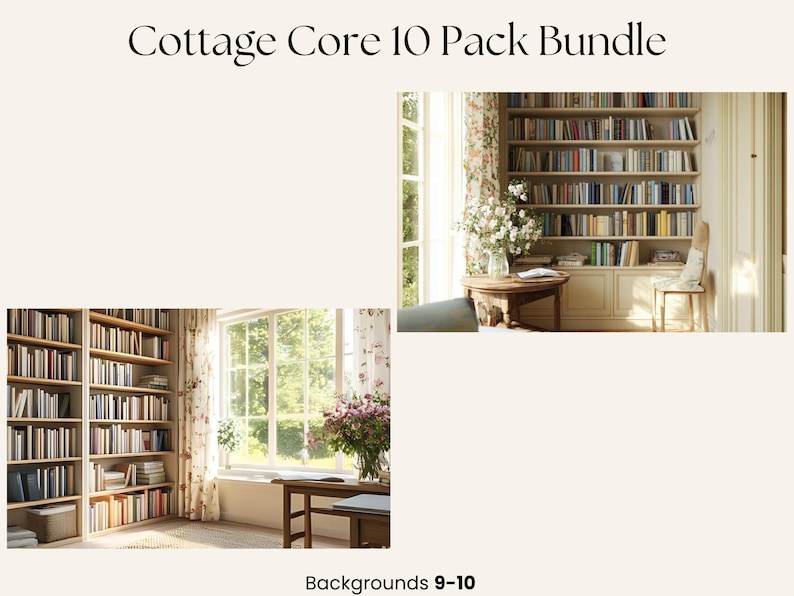Cottagecore Virtual Backgrounds: Cozy Zoom Backgrounds (10 Pack) - Etsy