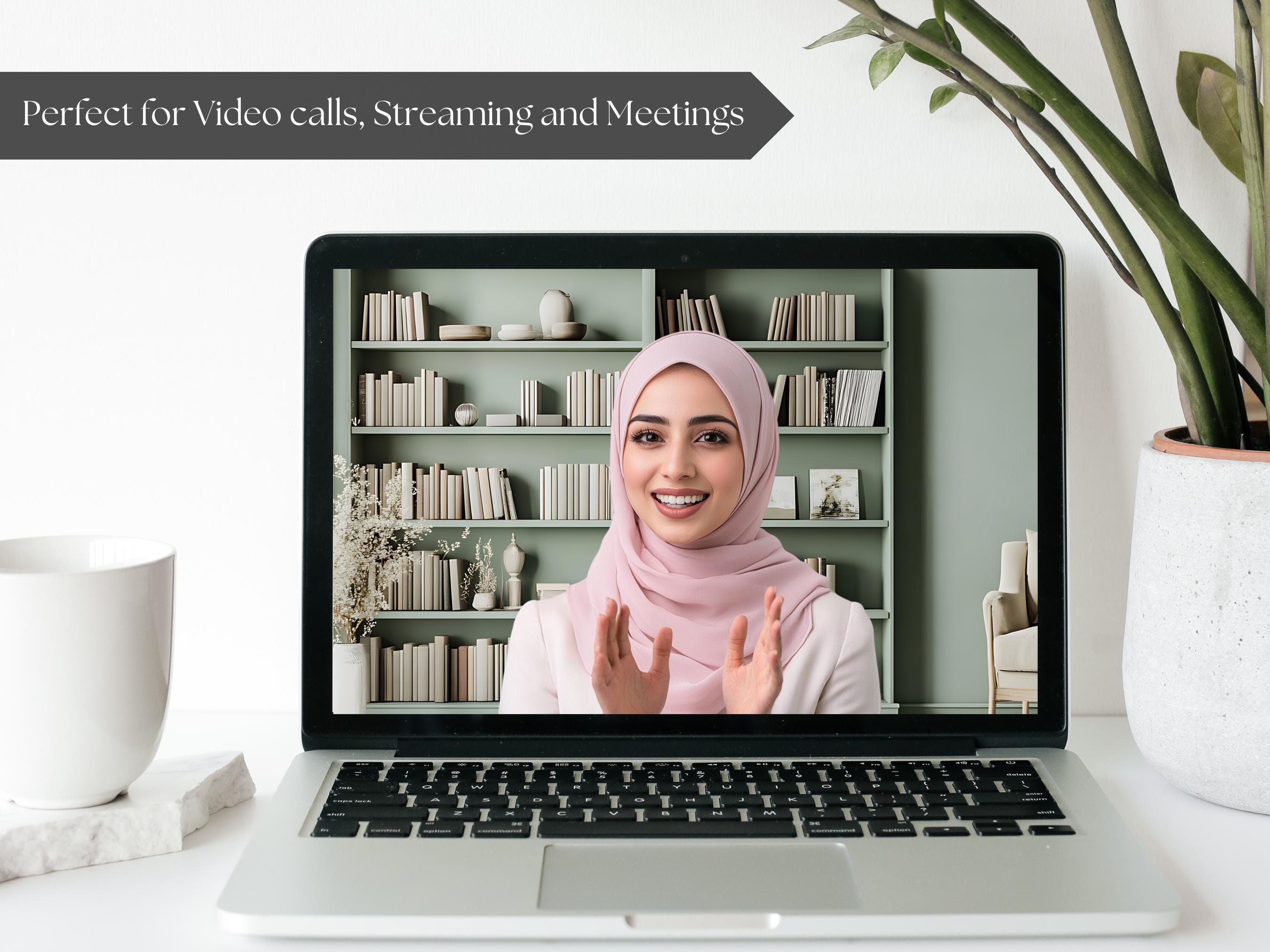 Zoom Background With Minimalist Bookcase for Microsoft Teams, Google ...
