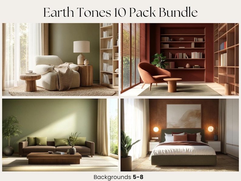 Earth-toned Virtual Backgrounds: Professional Zoom & Teams Backdrops ...