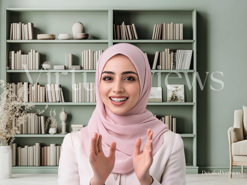 Zoom Background With Minimalist Bookcase for Microsoft Teams, Google ...