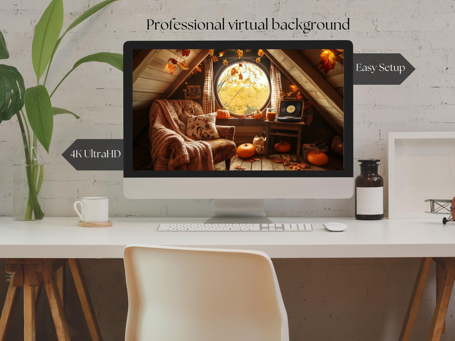 Autumn Fall Zoom Background | Cozy Fall Decor for Zoom, Teams, Google ...