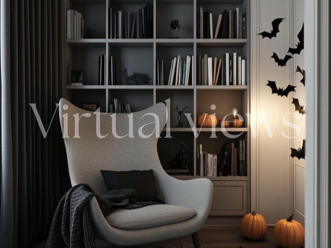 Halloween Zoom Background: Cozy, Modern Virtual Backdrop for Video ...