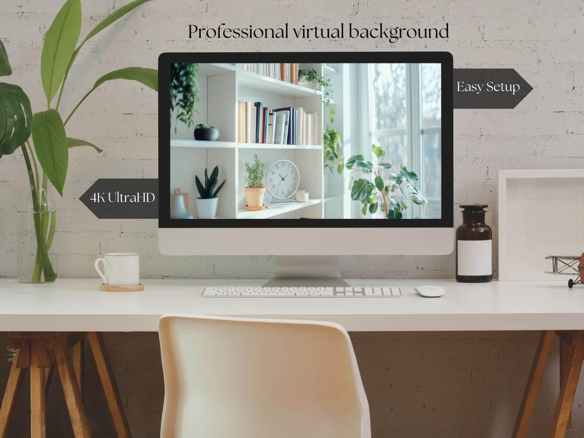 Modern Zoom Background, Teams Meeting Background, Professional Virtual ...