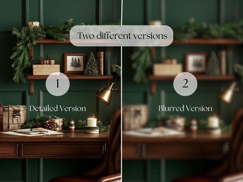 Christmas Zoom Background With Custom Framed Picture, Winter Holiday ...