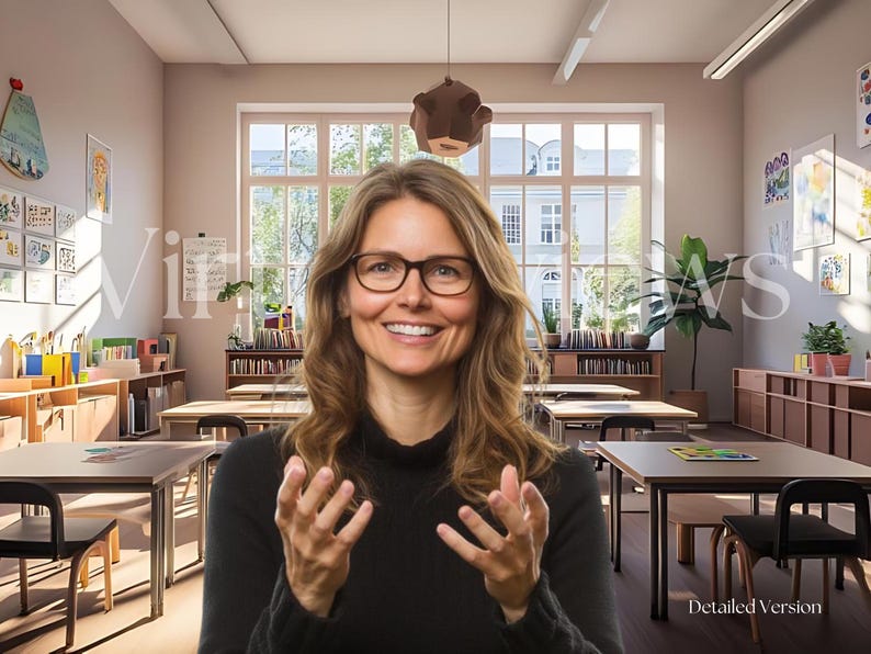 Classroom Zoom Background Professional, Sleek Design for Virtual ...