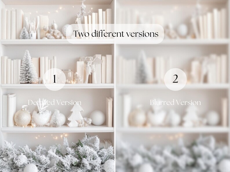 White Christmas Digital Background | Festive Zoom Virtual Background ...