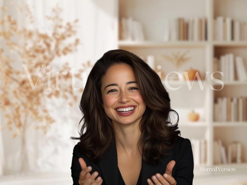 Minimalistic Fall Virtual Background | Simple Autumn Decor With ...