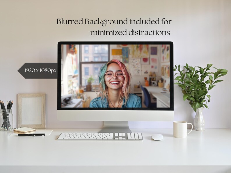 Artistic Zoom Background: Creative Virtual Backdrop (digital Download ...
