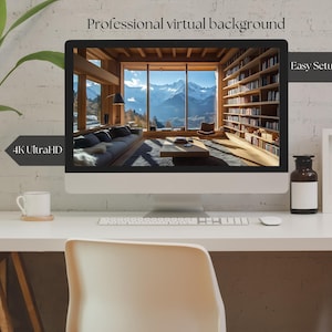 Mountain View Zoom Background: Virtual Office Backdrop - Etsy