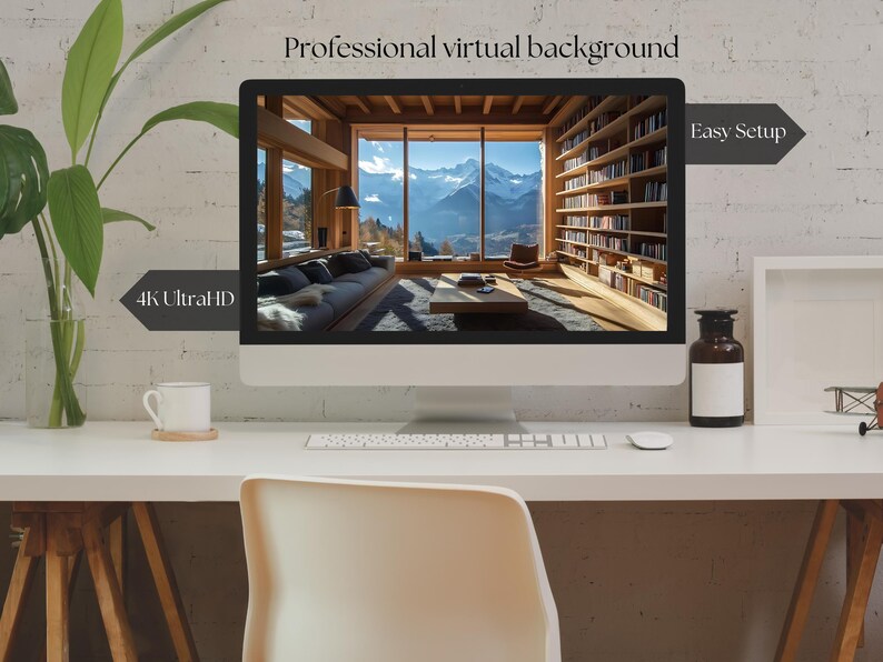 Mountain View Zoom Background: Virtual Office Backdrop - Etsy