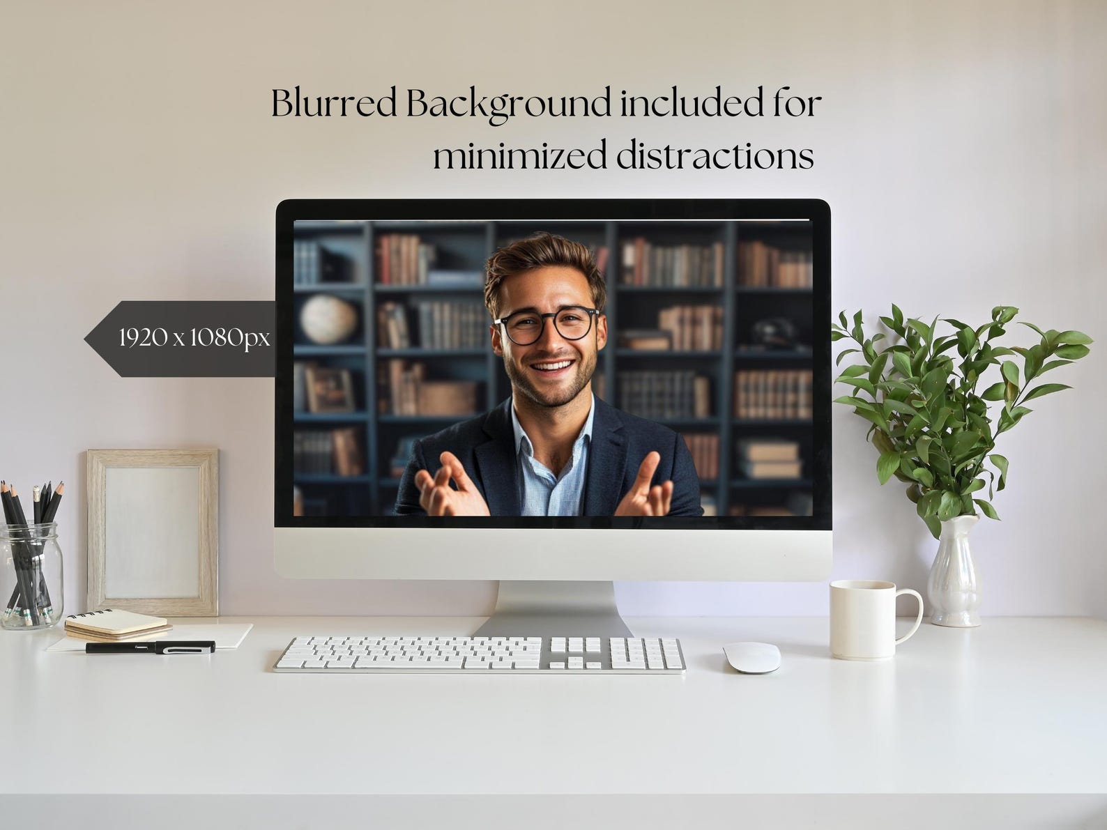 Dark Blue Bookcase Zoom Background: Elegant Virtual Meeting Backdrop - Etsy