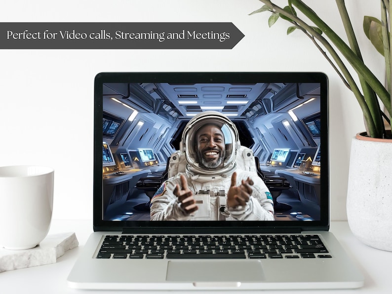 Spaceship Zoom Background - Virtual Office Backdrop for Teams, Google ...