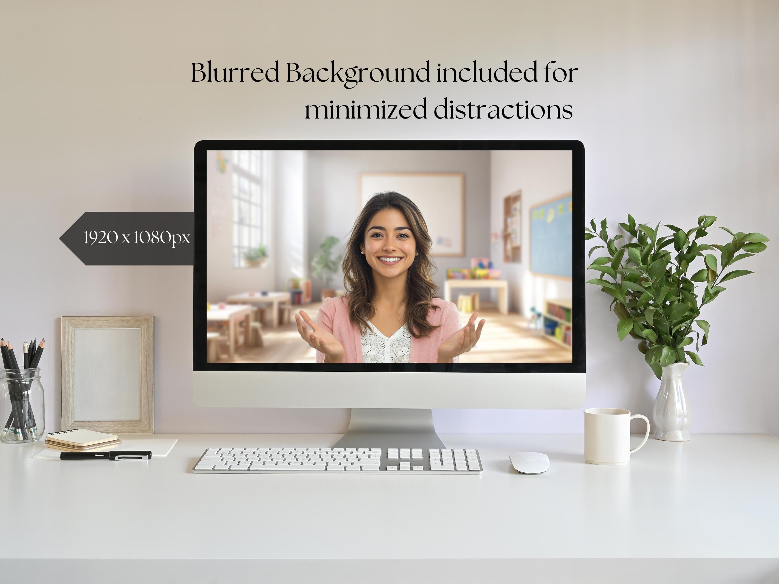 Teacher Classroom Zoom Background: Virtual Learning Backdrop (digital ...