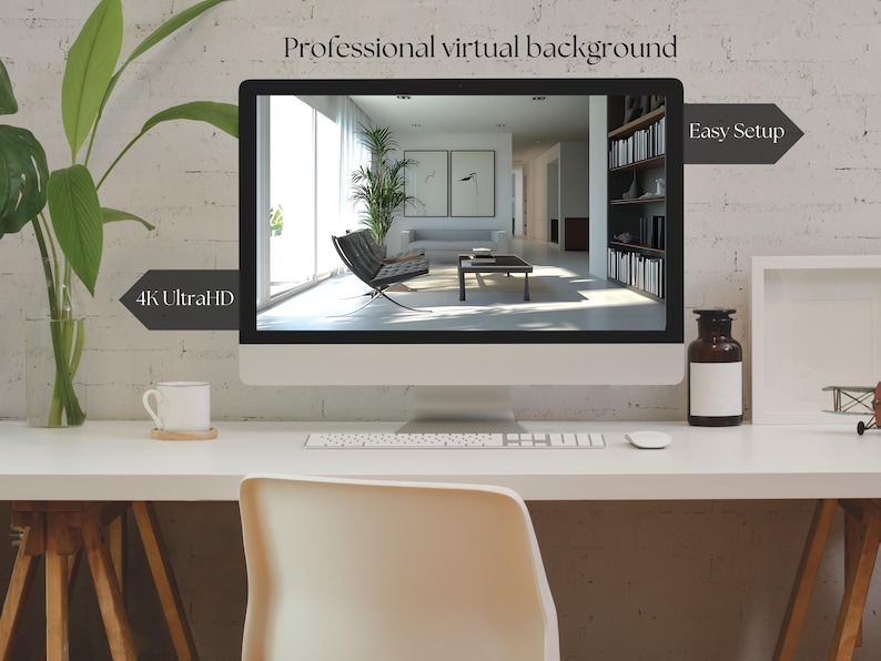 Sleek Modern Office Virtual Background for Zoom/teams/google Meet ...