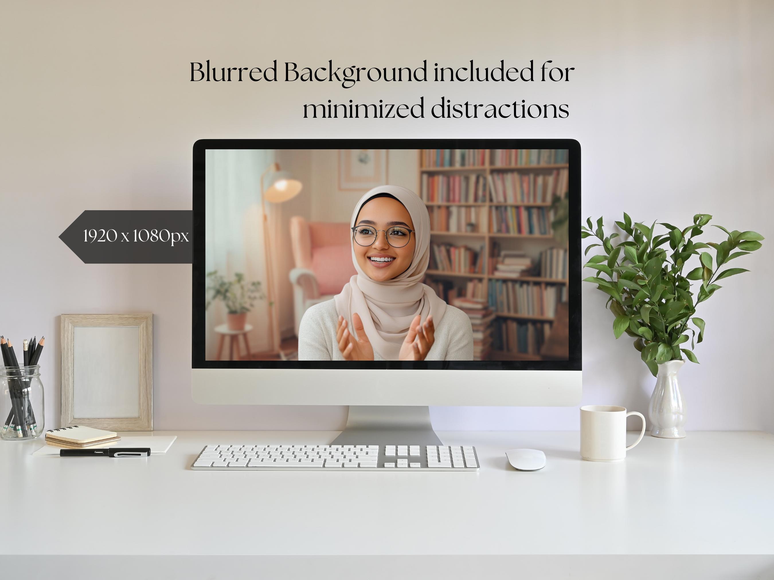 Cottage Reading Room Zoom Background: Pastel Home Office Decor (digital ...