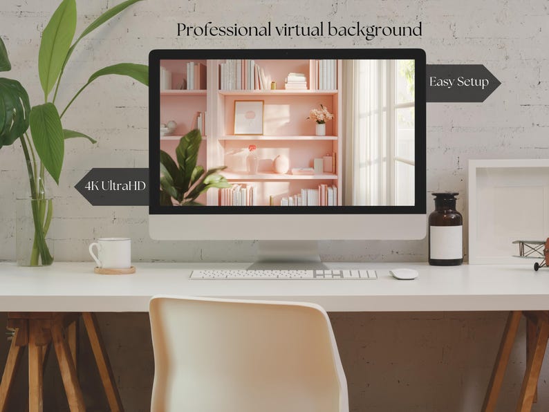 Light Pink Zoom Background, Microsoft Teams Background, Google Meet ...