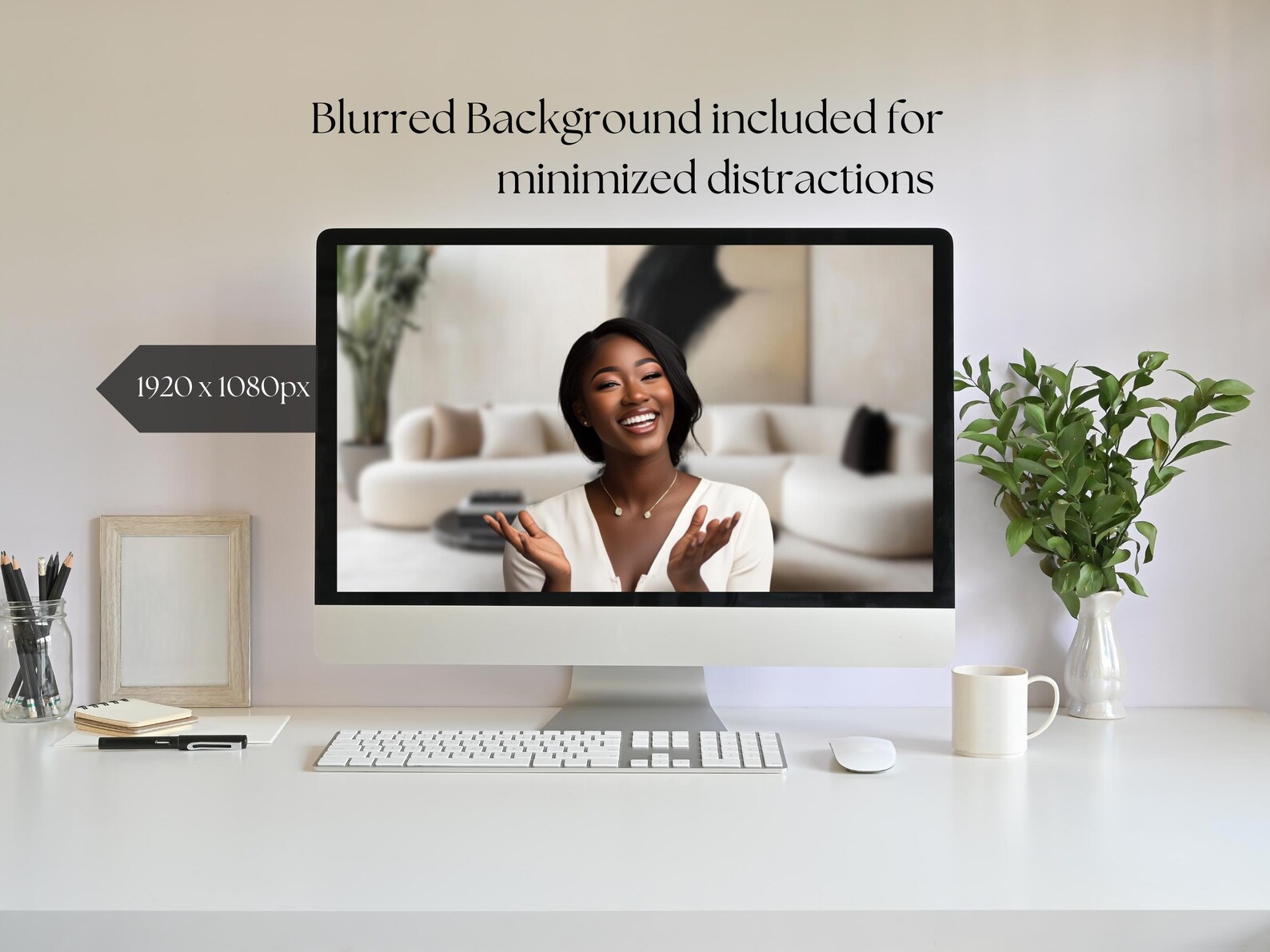 Modern Minimalist Zoom Background for Virtual Meetings | Fine Art Decor ...