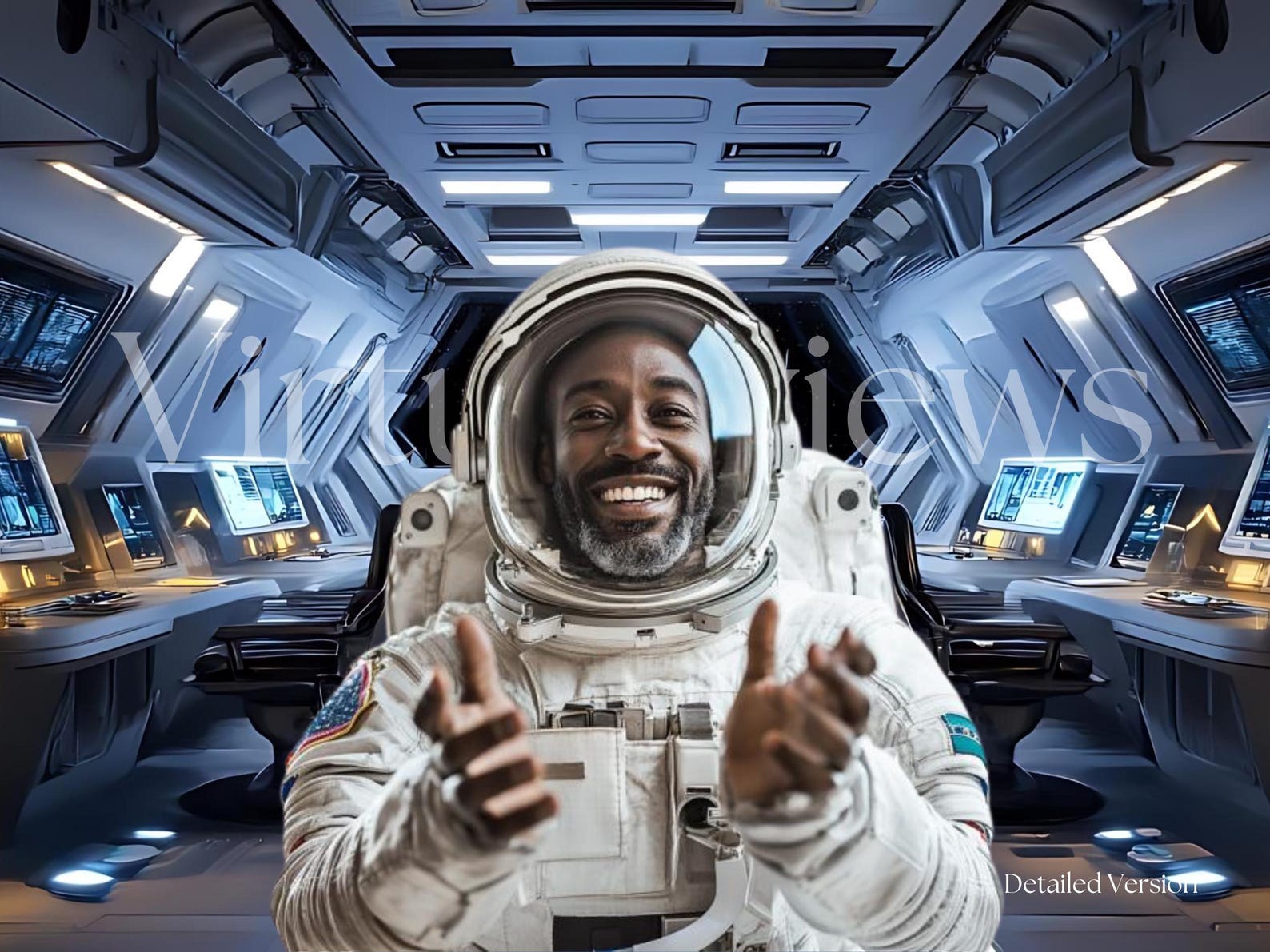 Spaceship Zoom Background - Virtual Office Backdrop for Teams, Google ...