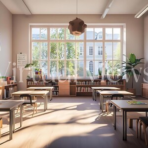 Classroom Zoom Background Professional, Sleek Design for Virtual ...