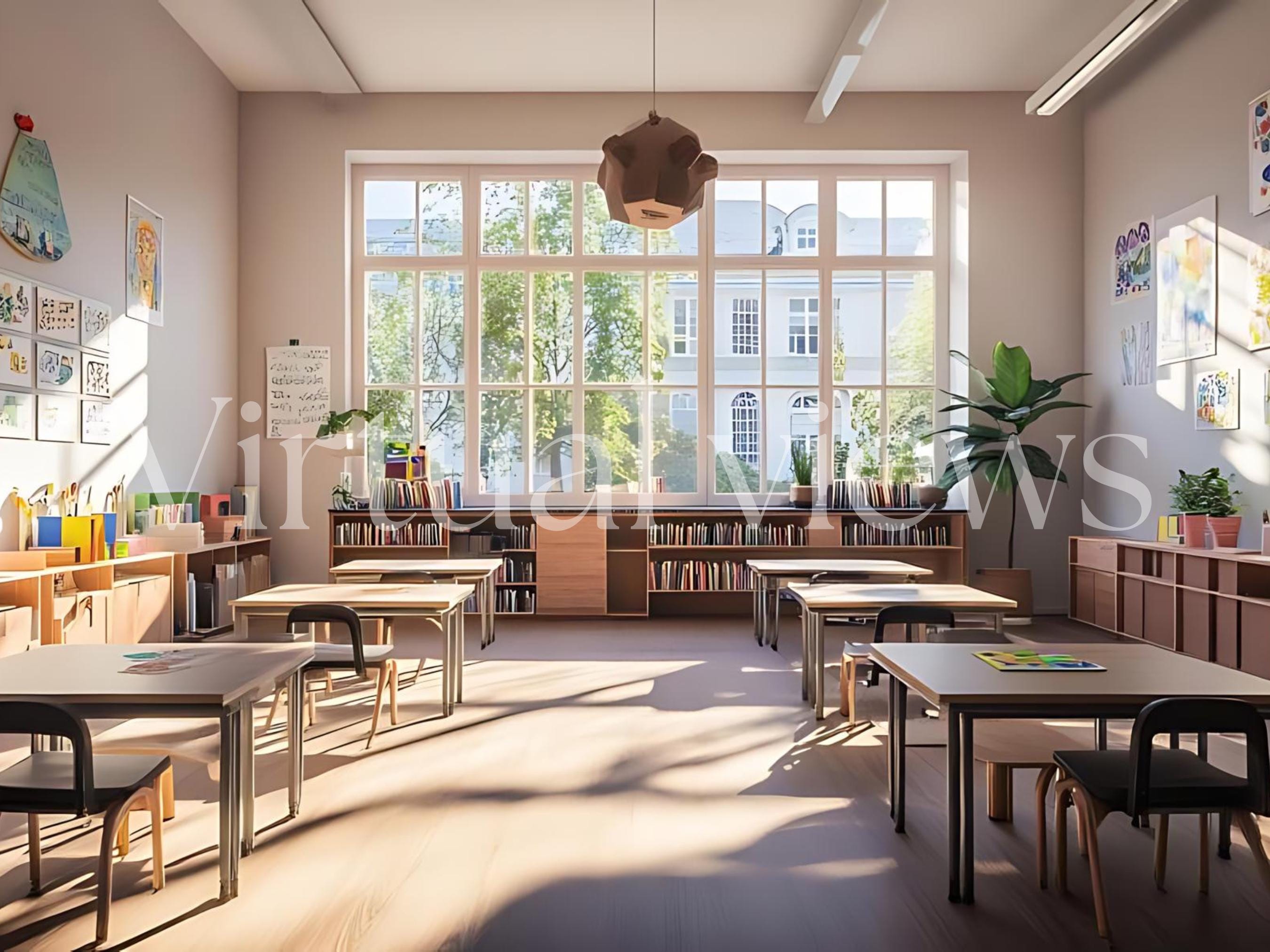 Classroom Zoom Background Professional, Sleek Design for Virtual ...