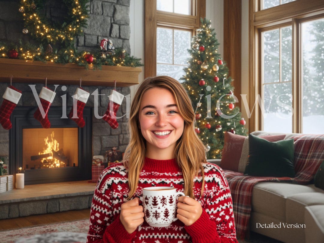 Christmas Zoom Background | Festive Virtual Backdrop for Zoom, Teams ...