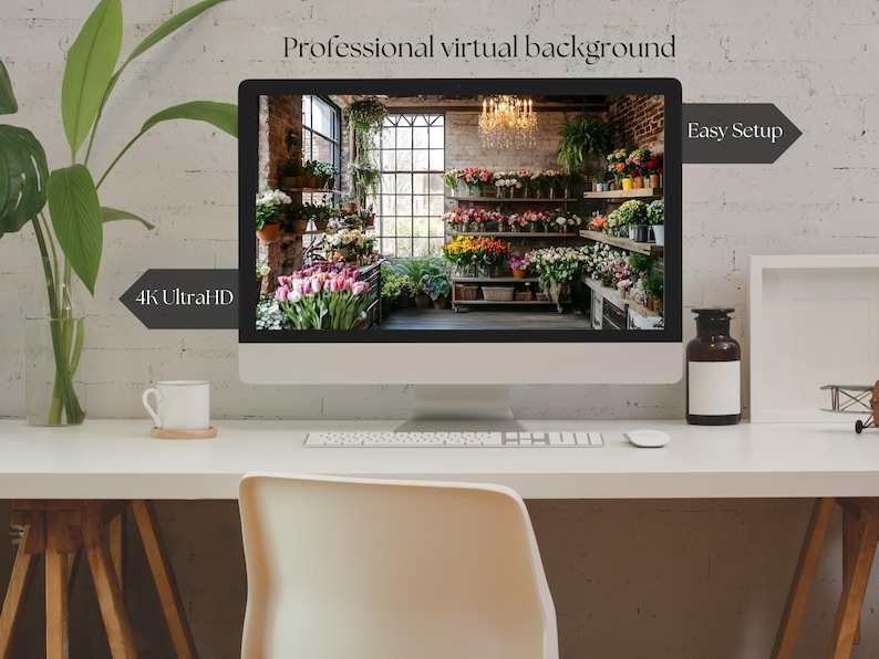 Florist Zoom Background for Virtual Meetings, Teams Meeting, Flower ...