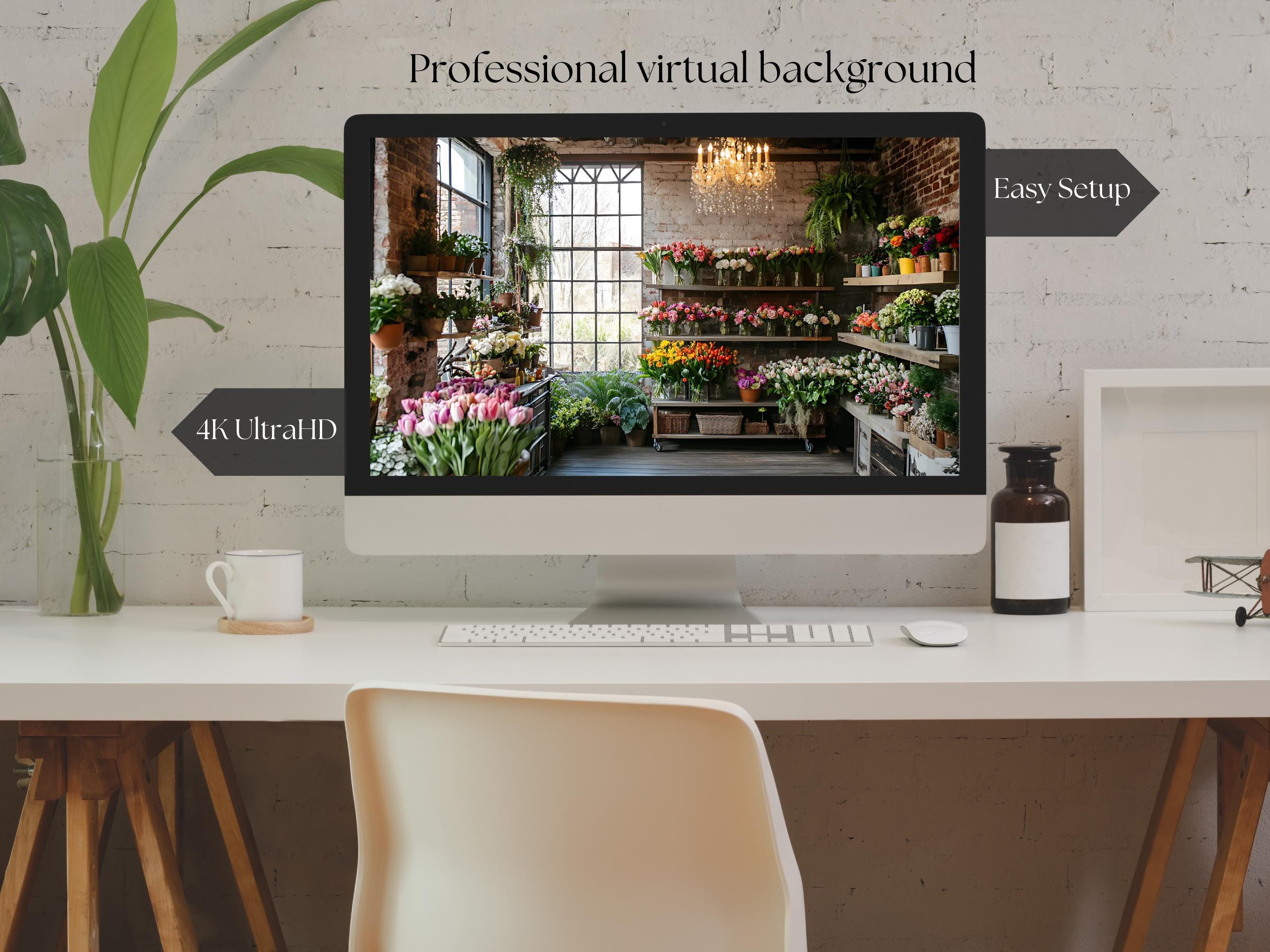 Florist Zoom Background for Virtual Meetings, Teams Meeting, Flower ...