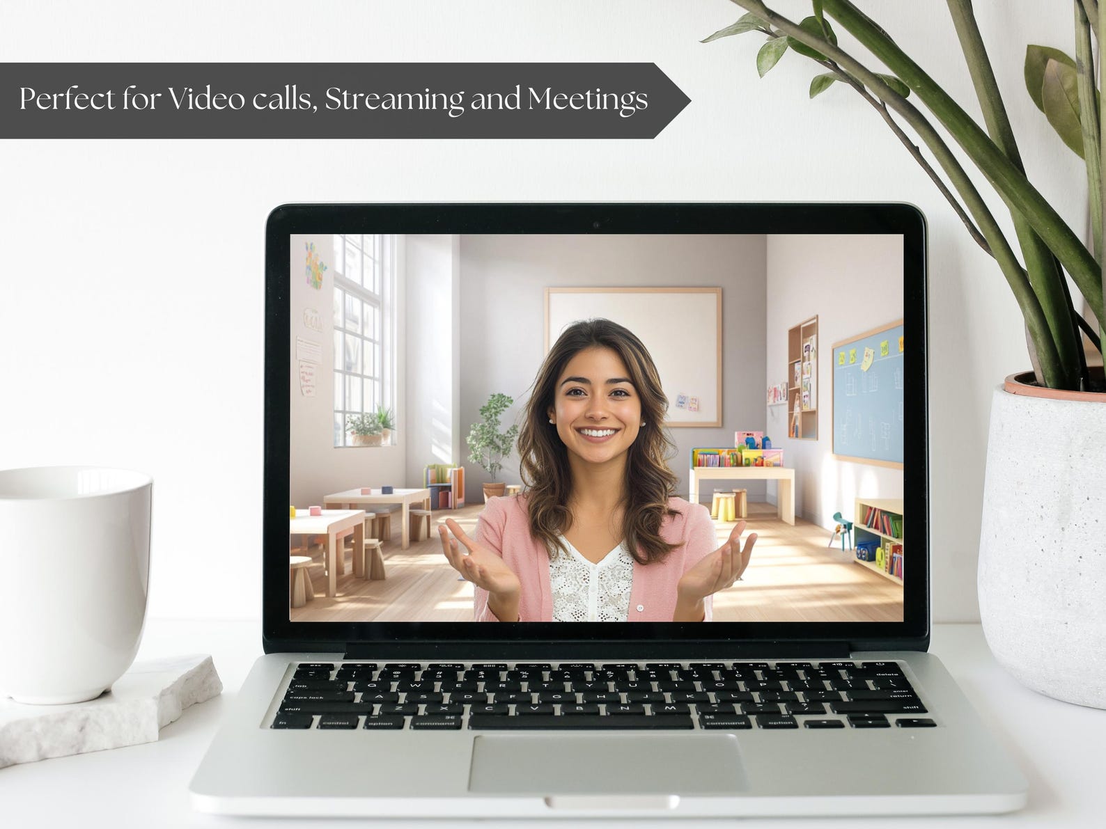 Teacher Classroom Zoom Background: Virtual Learning Backdrop (digital ...