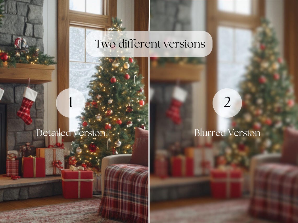 Christmas Virtual Background: Cozy Holiday Home Decor (digital Download ...
