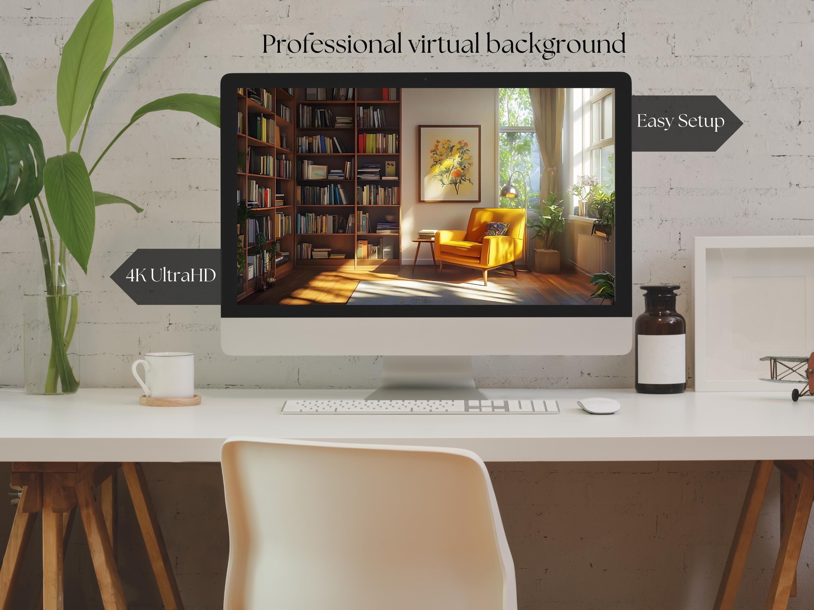 Warm Living Space Virtual Background, Perfect for Zoom, Microsoft Teams ...