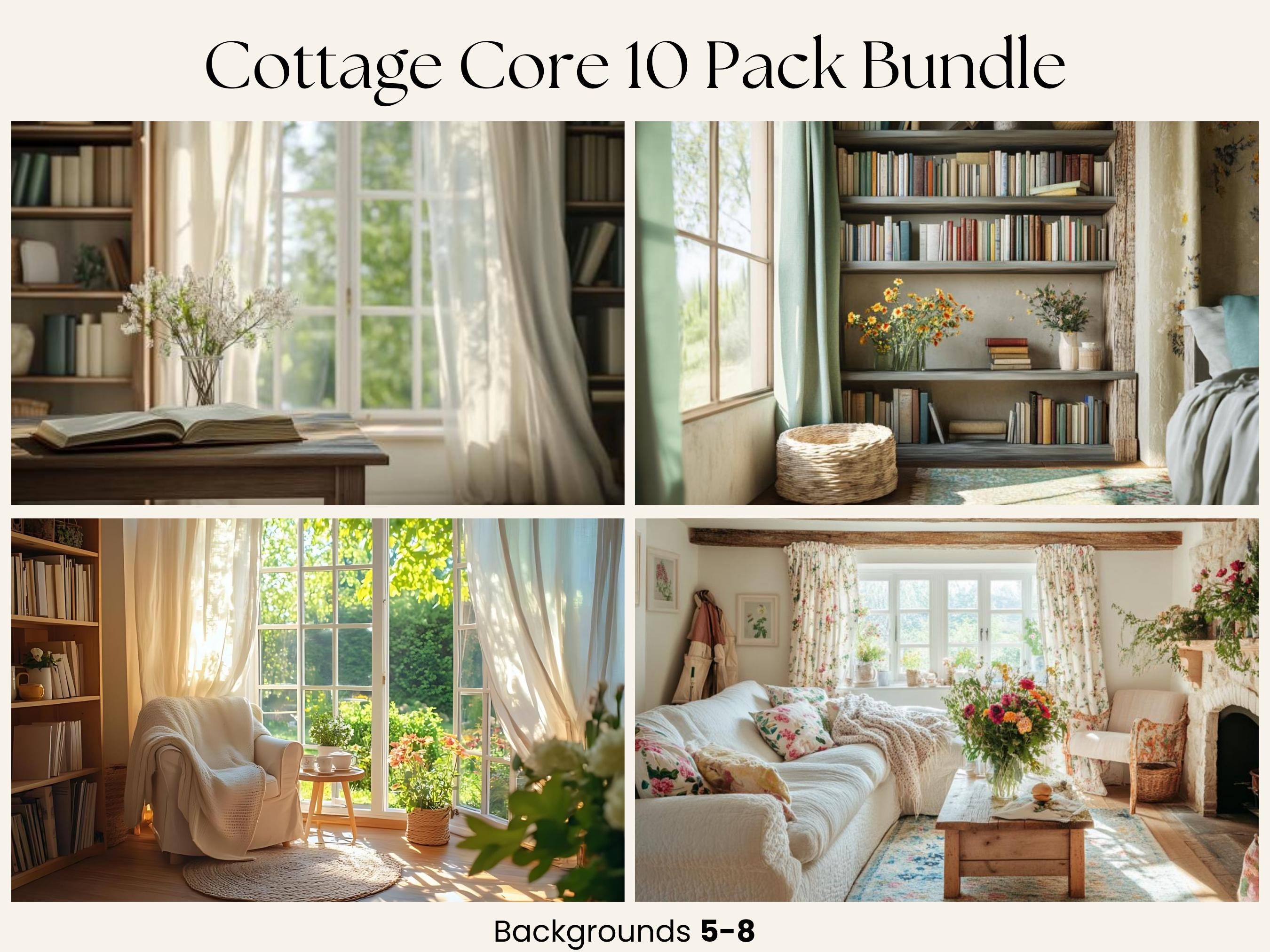 Cottagecore Virtual Backgrounds: Cozy Zoom Backgrounds (10 Pack) - Etsy