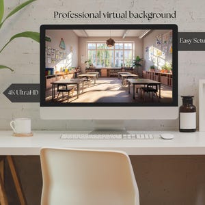 Classroom Zoom Background Professional, Sleek Design for Virtual ...