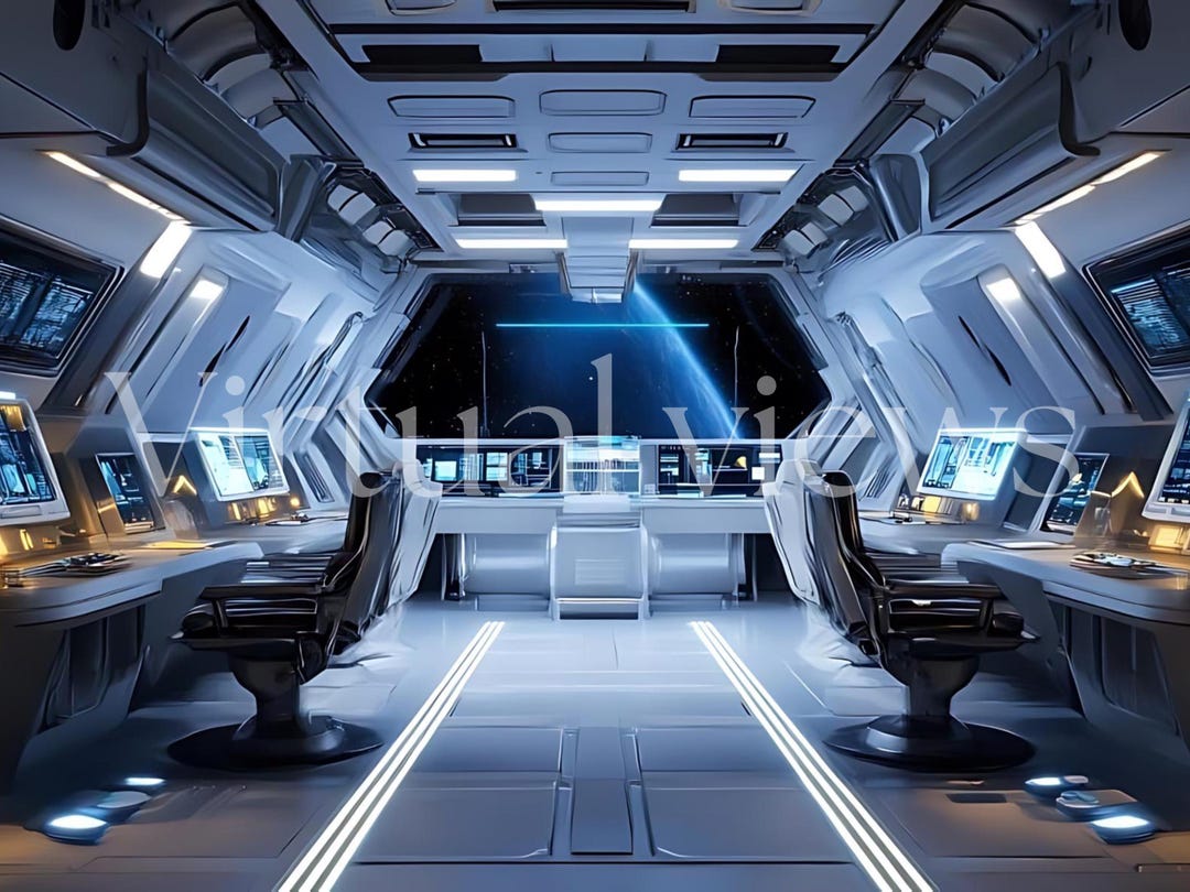 Spaceship Zoom Background - Virtual Office Backdrop for Teams, Google ...