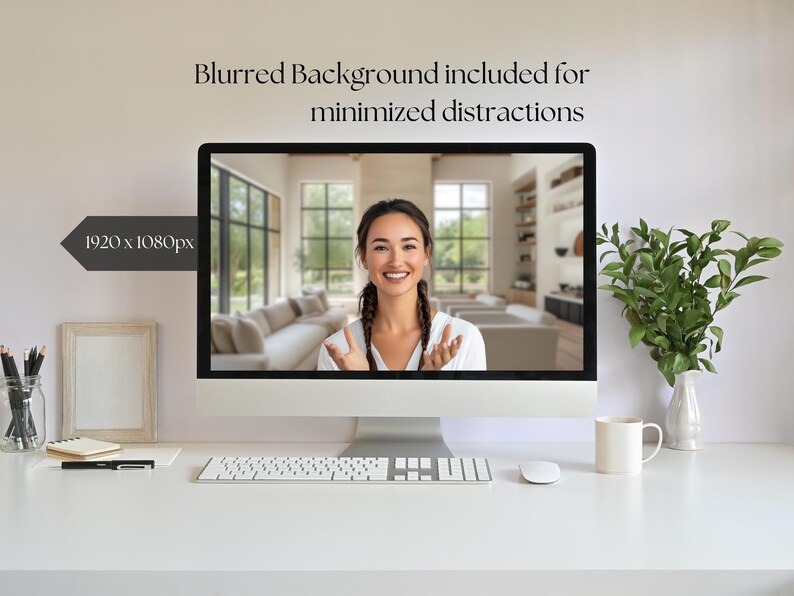 Modern Farmhouse Zoom Background: Rustic Living Room (digital Download ...