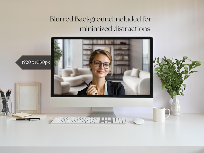 Luxury Virtual Office Background: Professional Interior Design (digital ...