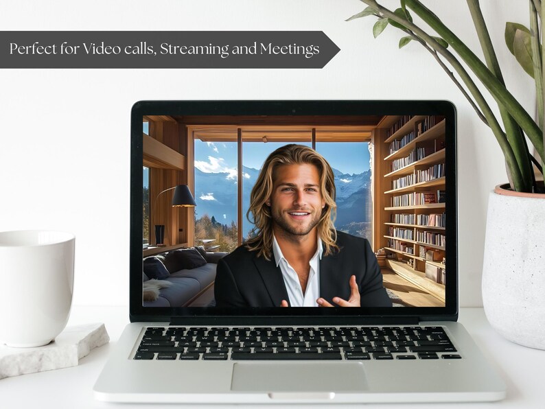 Mountain View Zoom Background, Virtual Office Backdrop for Zoom, Teams ...