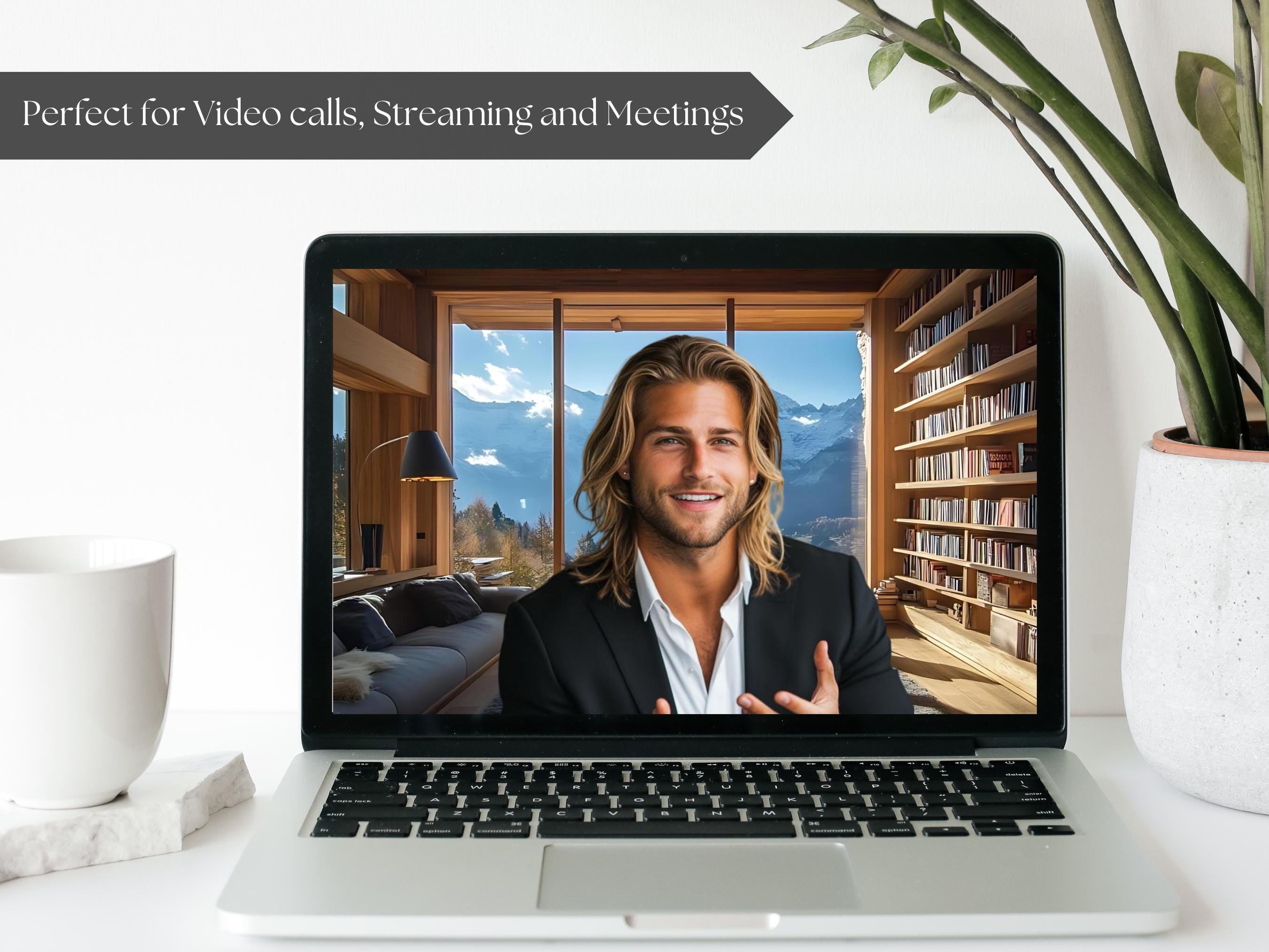 Mountain View Zoom Background, Virtual Office Backdrop for Zoom, Teams ...