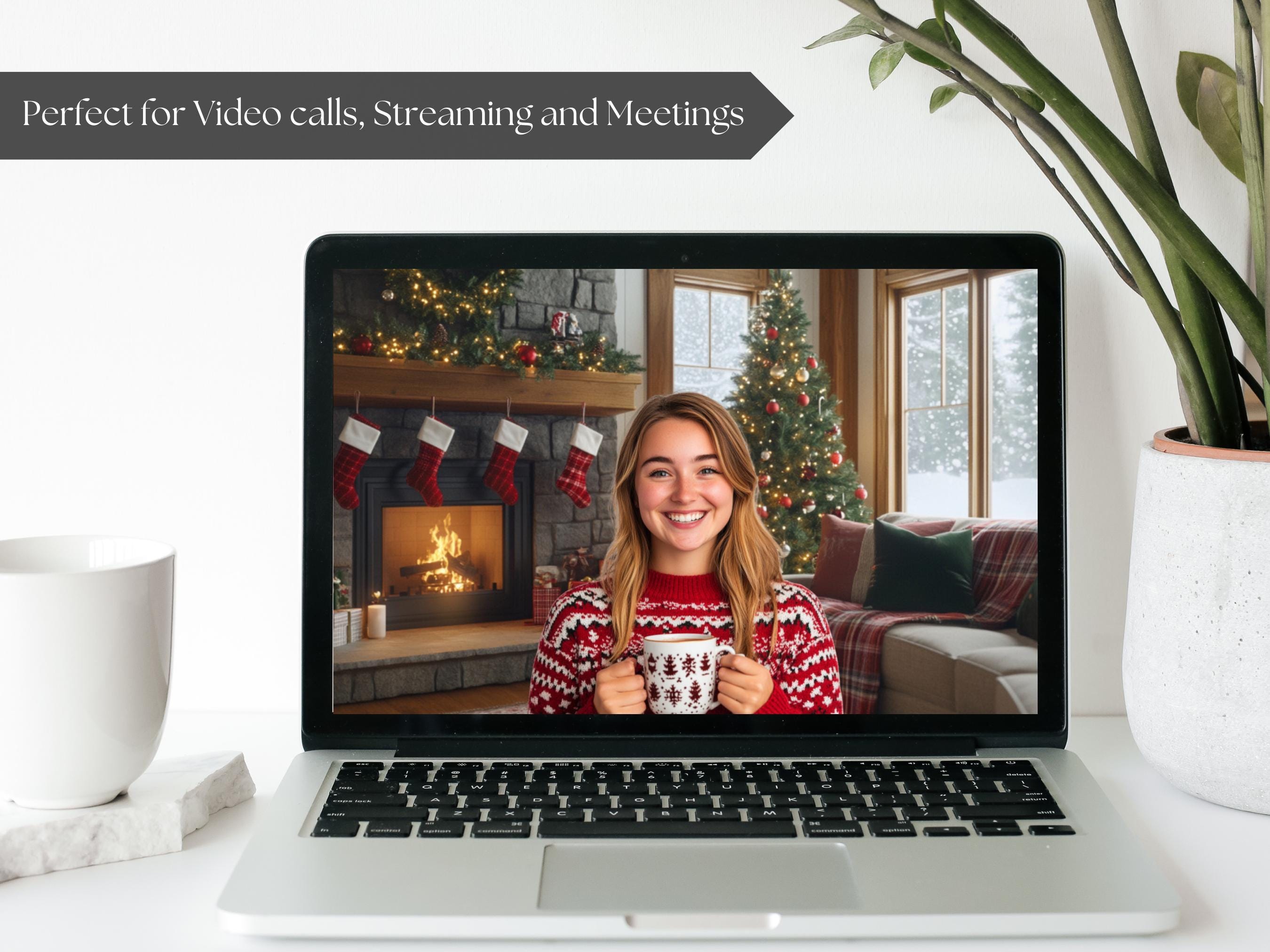 Christmas Virtual Background: Cozy Holiday Home Decor (digital Download ...