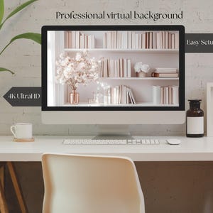 Pink Cute Zoom Background, Green Screen Streaming, Video Chat Meeting ...