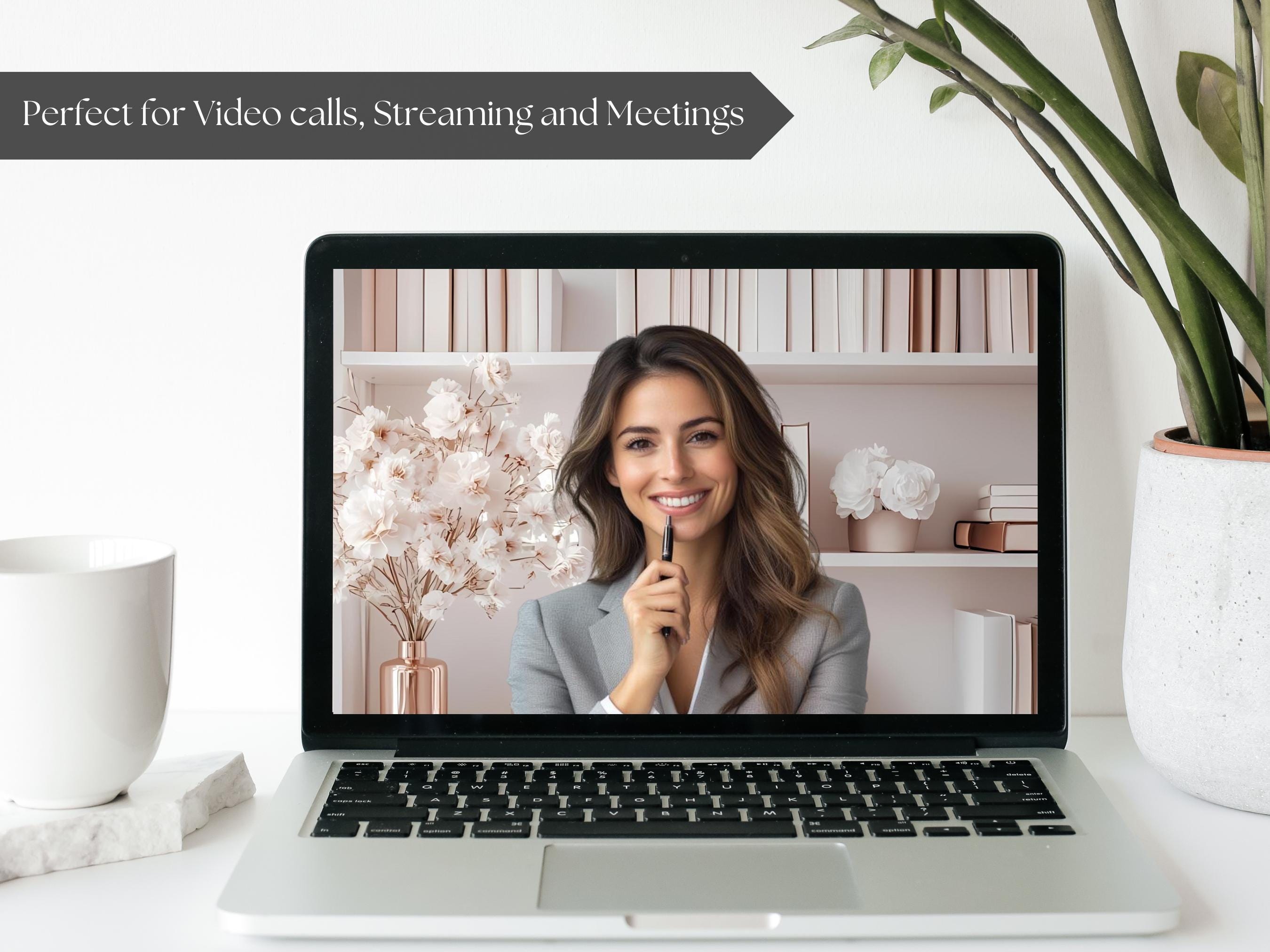 Pink Cute Zoom Background, Green Screen Streaming, Video Chat Meeting ...