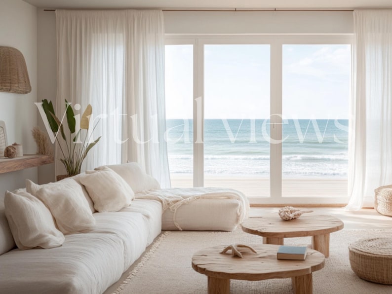 Coastal Home Office Zoom Background: Beach View (digital Download) - Etsy