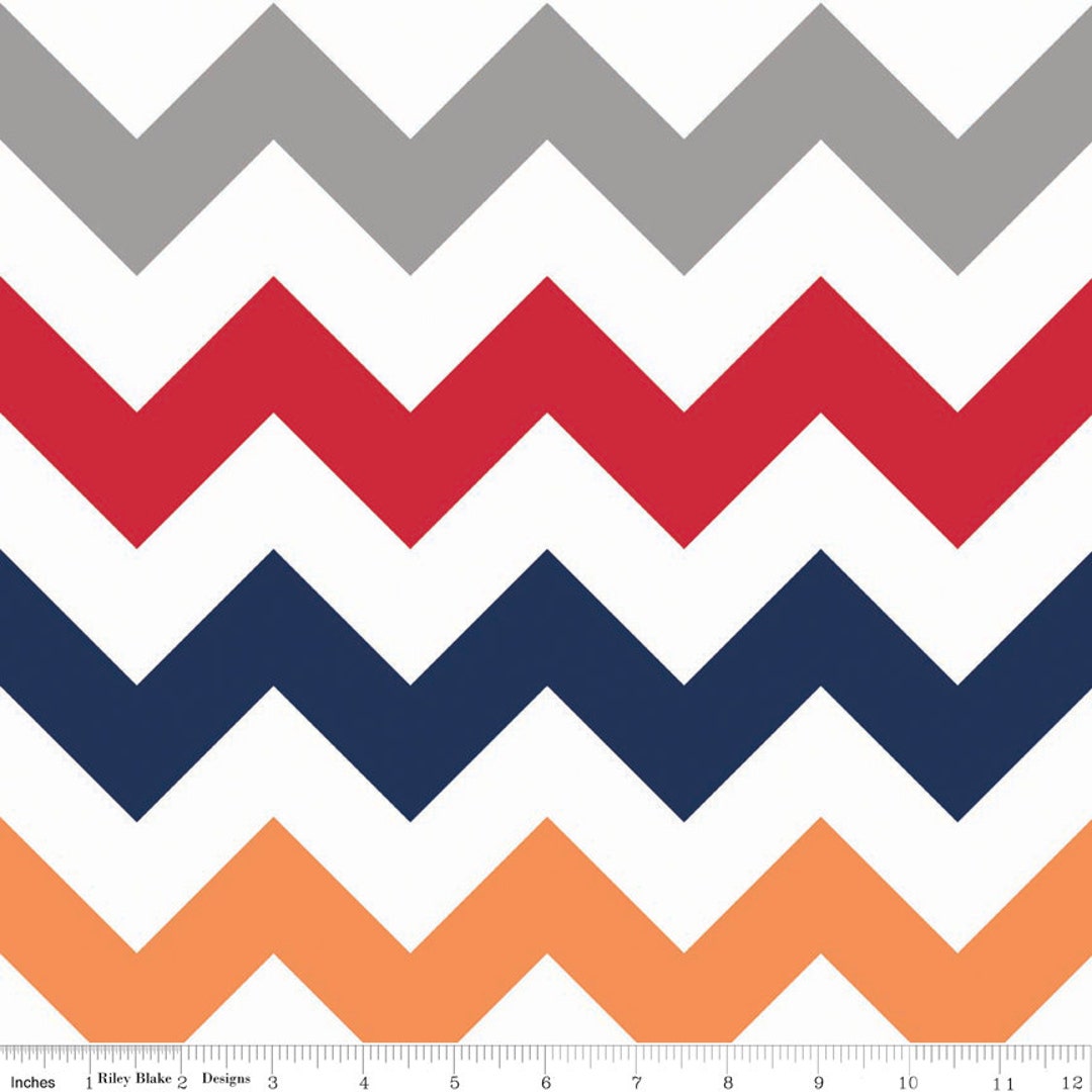 Large Boy Chevron by Riley Blake - 100% Cotton Fabric - Quilting Fabric ...