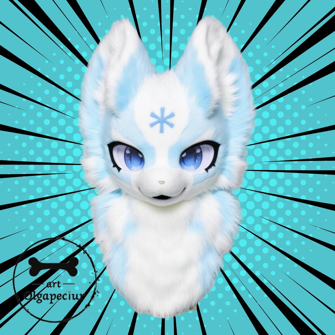 Cute Kemono Fursuit Head,snowflake,furry Head,fursuit Accessories,furry ...