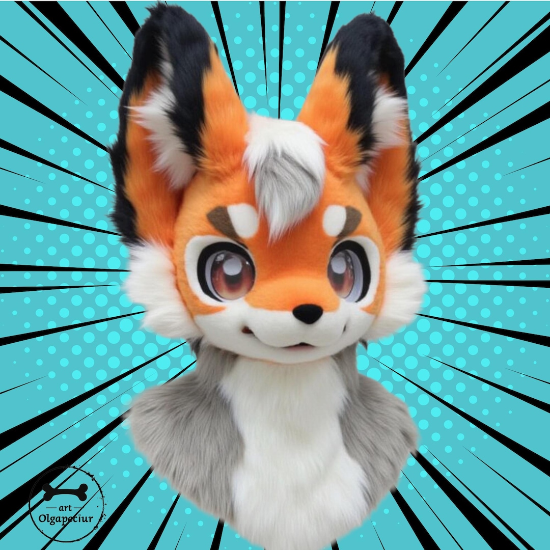 Cute Kemono Fursuit Head,furry Head,fursuit Accessories,furry ...