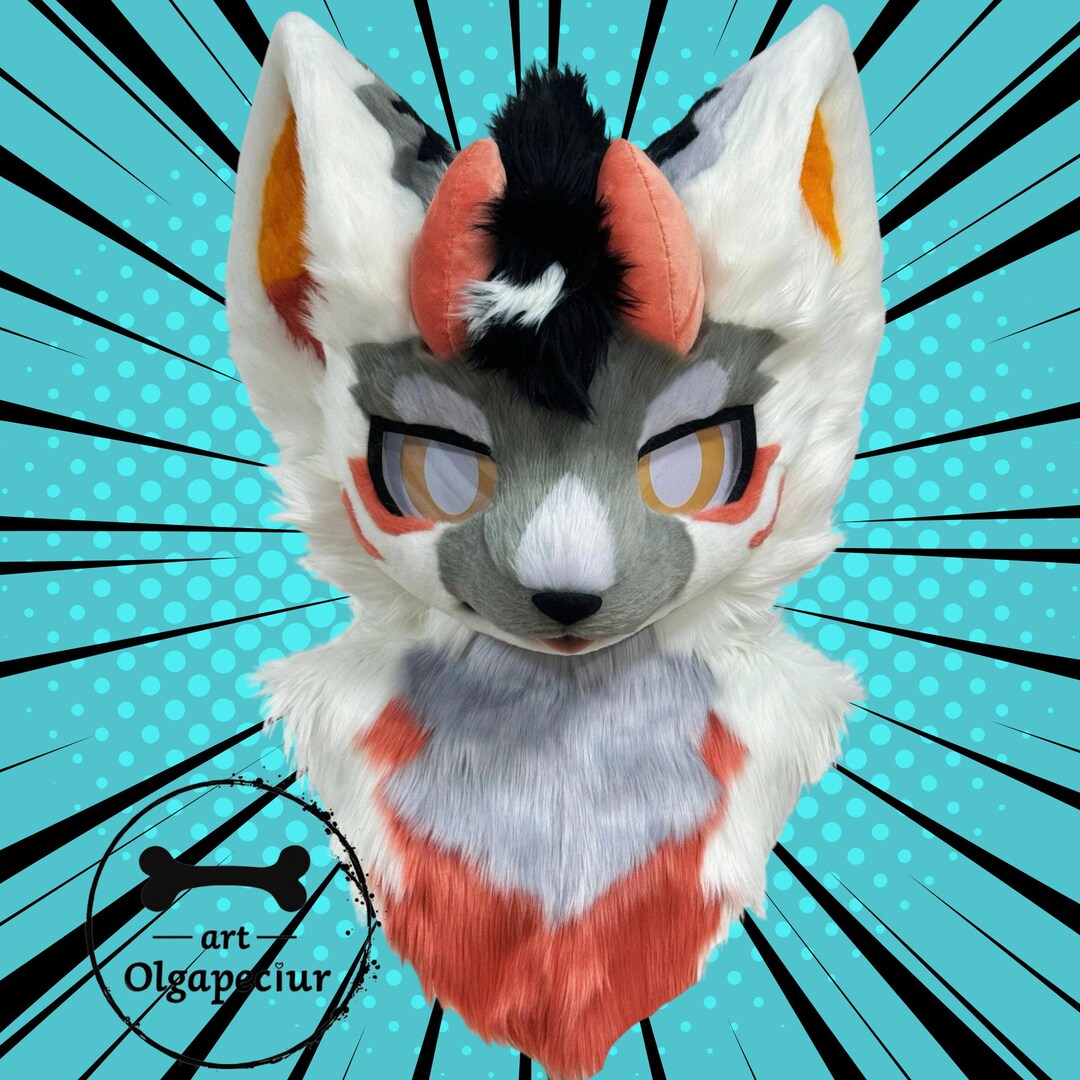 Cute Kemono Fursuit Head,furry Head,fursuit Accessories,furry ...