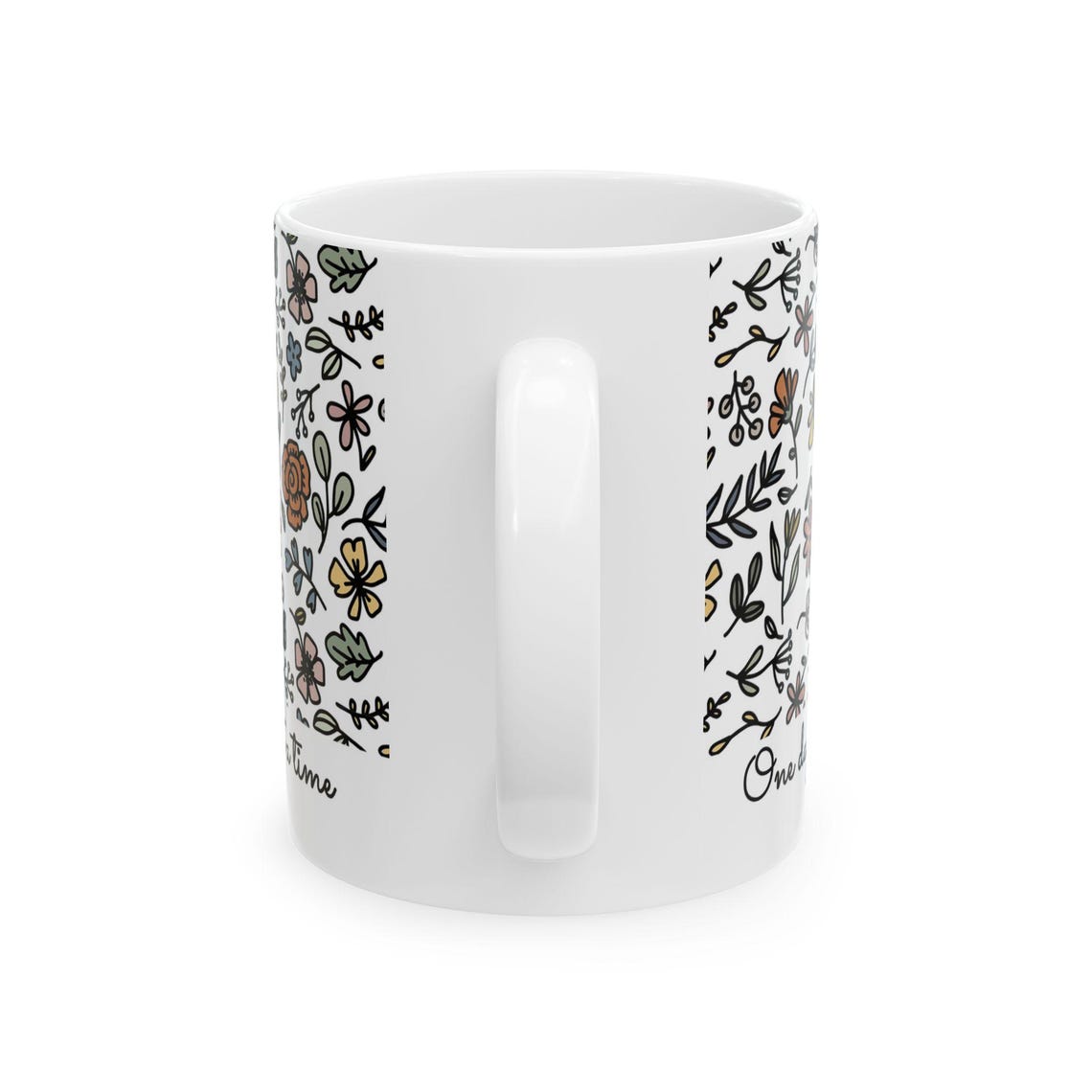 Floral Background Mug Stress Relief Practice Daily Mug Mental Health ...