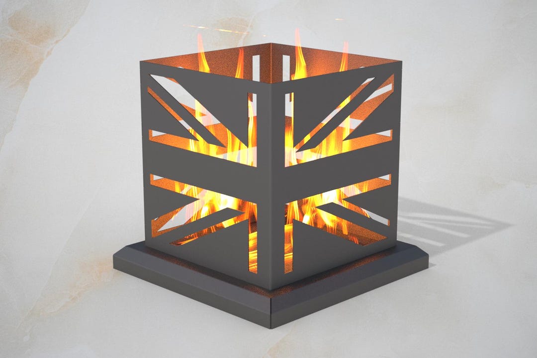 United Kingdom Flag Fire Pit Design DXF Digital File for CNC, Plasma ...