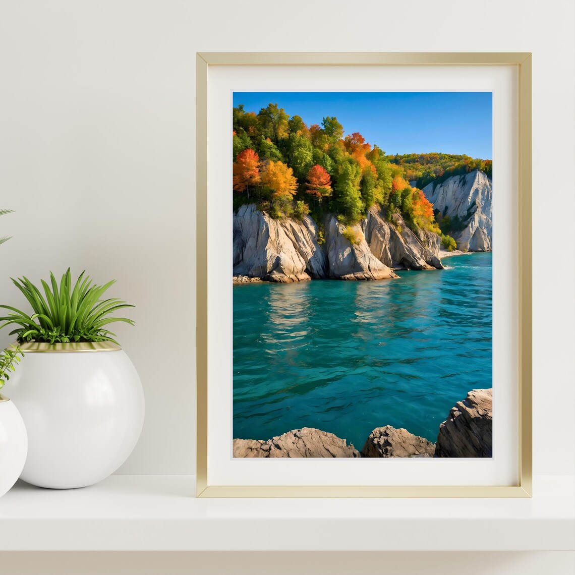 Set of 4 Lake Pictures Printable Images Amazing Great Lakes Pictures 4 ...