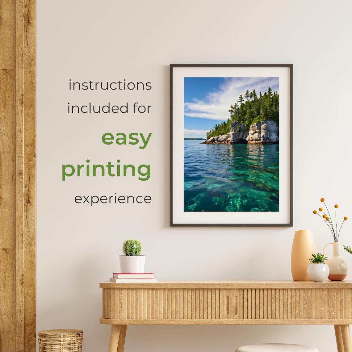 Set of 4 Lake Pictures Printable Images Amazing Great Lakes Pictures 4 ...