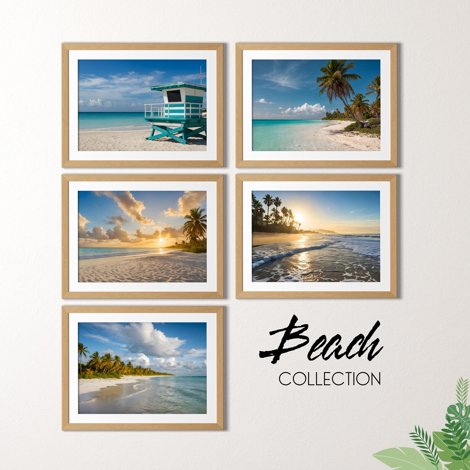 Set of 5 Ocean Pictures - Beach Wall Art, 5 Printable Coast Photos, 4k ...